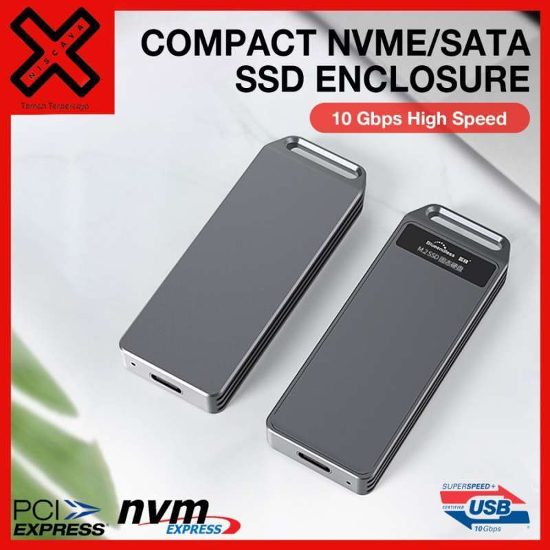 Jual Compact M2 NVME SATA SSD Enclosure Casing 10Gbps USB3.1 Gen 2 di ...
