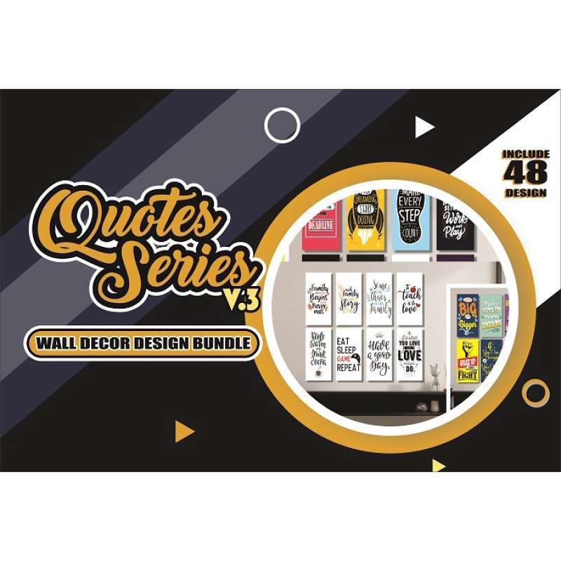Promo 48 Desain Wall Decor Quotes Series V3 Cdr V17 Diskon 80% Di ...