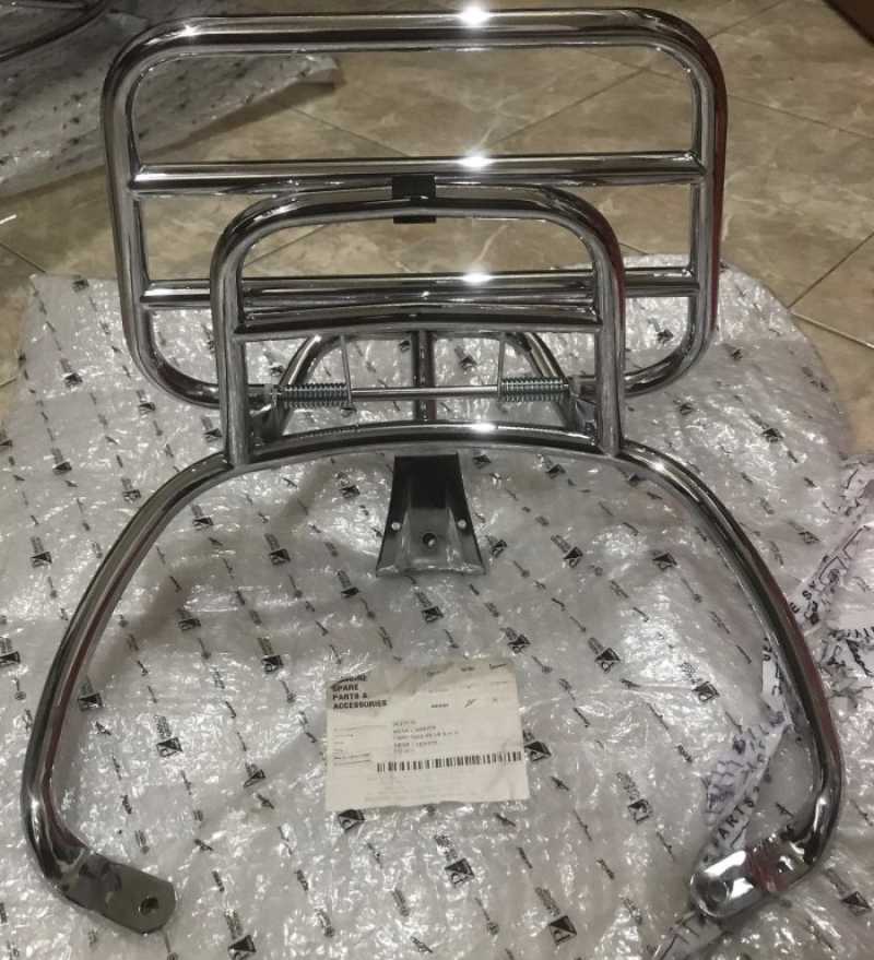 Promo Back Rack / Rear Carrier Chrome Vespa Sprint & Primavera Original ...