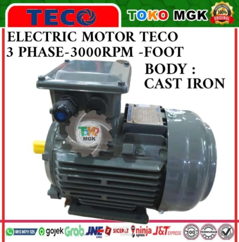 Jual TECO AESV1S 1.1KW 1.5HP-3PHASE 2POLE B3 FOOT MOUNTED ELECTRIC MOTOR di Seller Alice ...