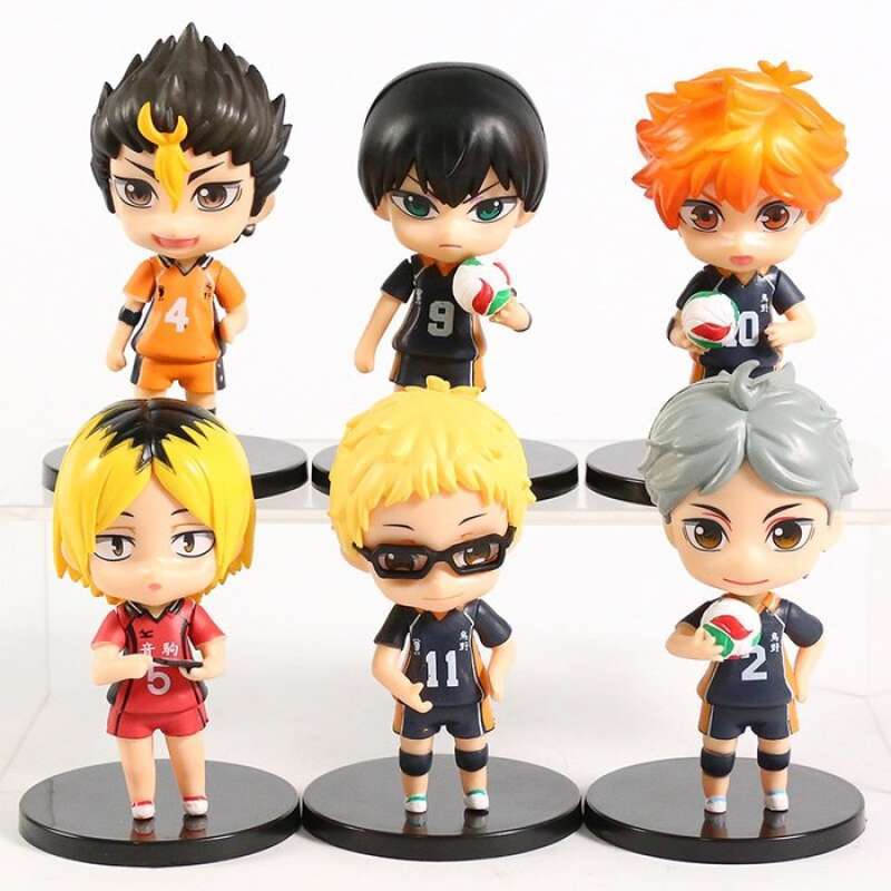 Promo Haikyuu Hinata Kageyama Nishinoya Figure Set Of 6 Volley Ball ...