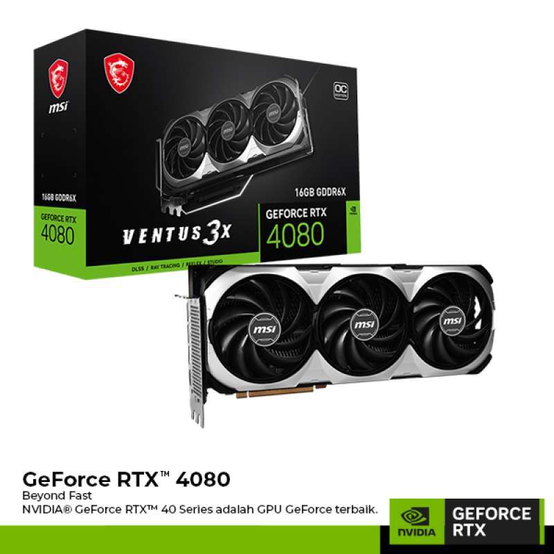 Jual Vga Card Msi Geforce Rtx 4080 16gb Ventus 3x Oc - 16gb Gddr6x Di ...
