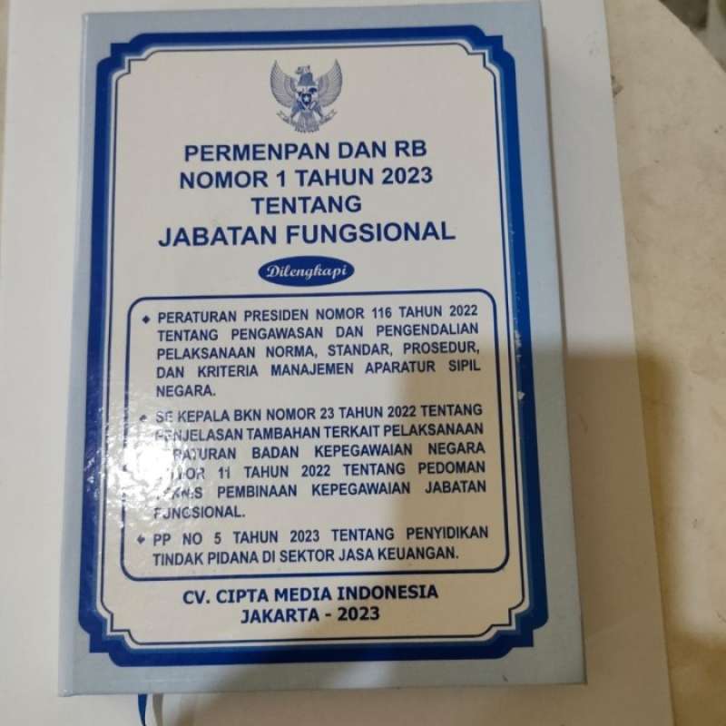 Promo Permenpan dan RB No 1 Tahun 2023 Tentang Jabatan Fungsional - Multicolor Diskon 23% di ...
