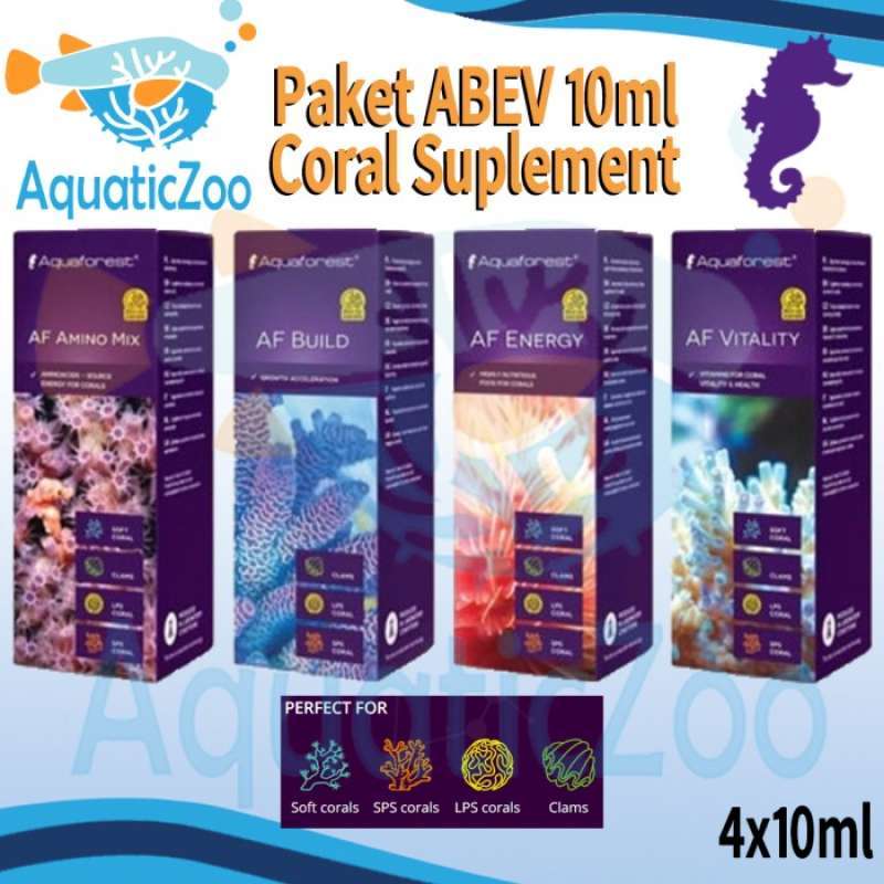Promo Aquaforest Paket ABEV 10ml Coral Supplement AF Laut Marine Reef 10 ml Diskon 23% di Seller ...