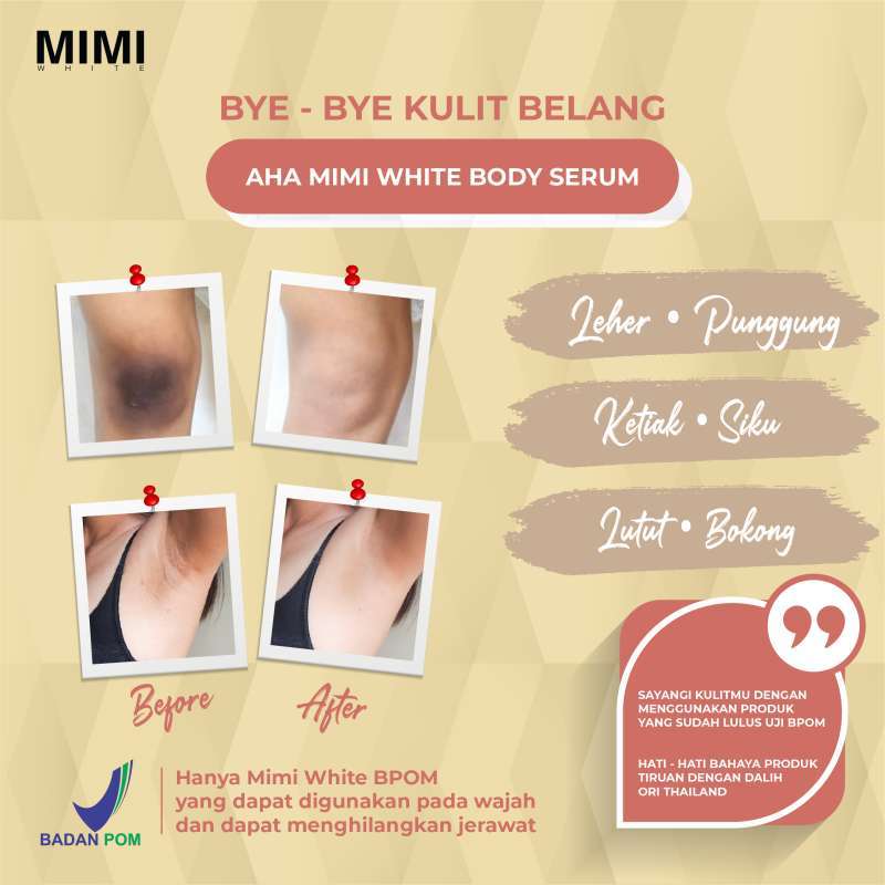 Jual Mimi White Aha Serum 30 Ml + Lotion 100 Ml + Bar Soap 70 Gr Di ...