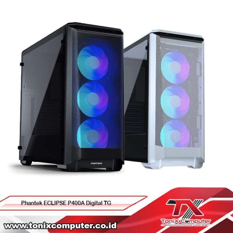 Promo Phanteks Eclipse P400A Digital TG Black / White , casing PC Diskon 23% di Seller Ulita ...