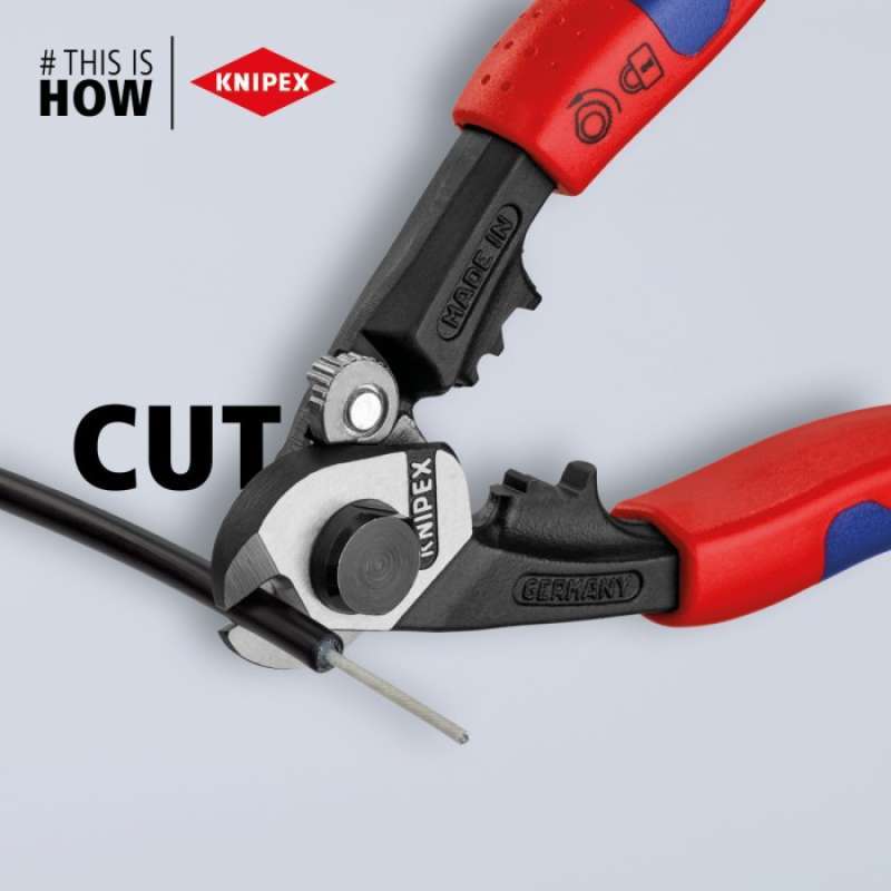 Promo Tang Potong Kawat Seling 95 62 190 Knipex Wire Rope Cutter Forged ...