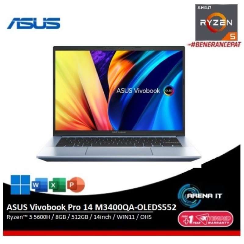 Jual ASUS Vivobook Pro 14 OLED M3400QA-OLEDS552 - Solar Silver [AMD ...