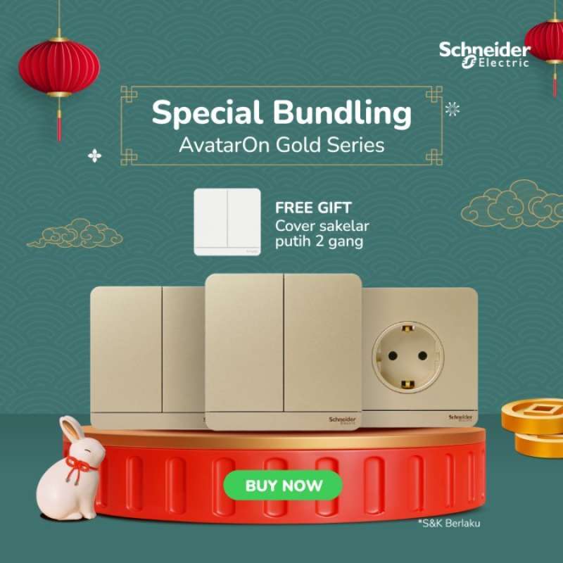 Promo Bundle Schneider Electric Avataron Saklar + Stop Kontak Gold ...