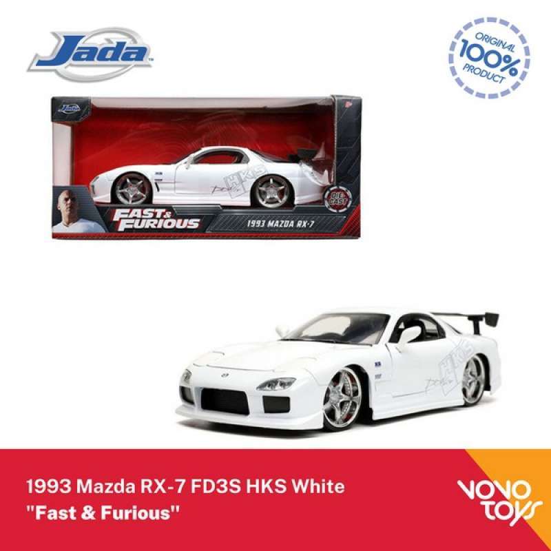 Jual Jada Toys 1/24 1993 Mazda RX-7 FD3S HKS White Fast Furious di ...