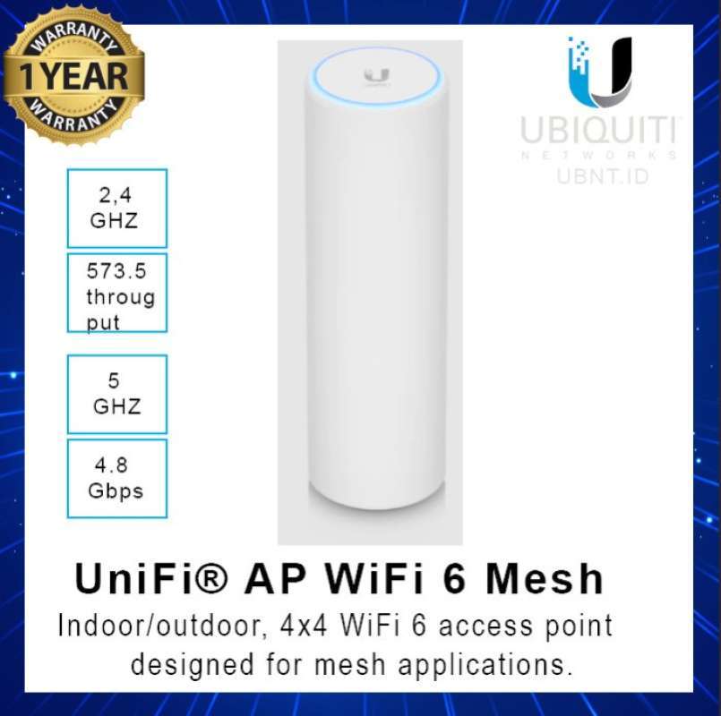 Promo Ubiquiti U6 Mesh , Mesh Access Point WiFi 6 Diskon 23% di Seller Tikno Store - Kalibata ...