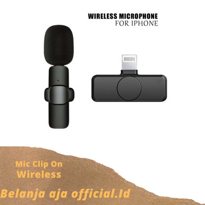 Jual Mic Lavalier Wireless Microphone Clip On Hp Vlog Youtuber Portable - 1 MIC IPHONE di Seller ...