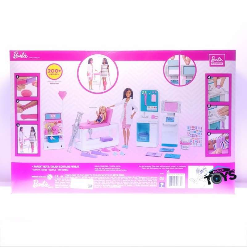 Jual Barbie Fast Cast Clinic Playset Brunette Doctor Doll 12 Inch ...