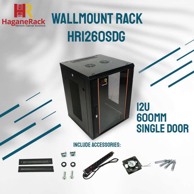 Promo Hagane Rack Server Wallmount Rack 12U Depth 600mm Diskon 23% di ...