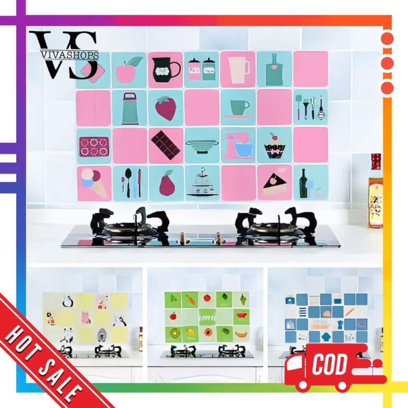 Jual Wallpaper Sticker Dapur Anti Cipratan Minyak & Anti Air Bahan ...