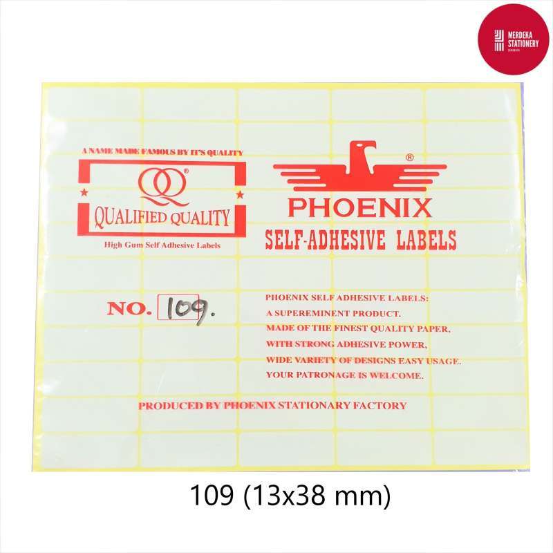 Jual Stiker/sticker/label Harga Nama Undangan Tempel Phoenix No. 103 ...