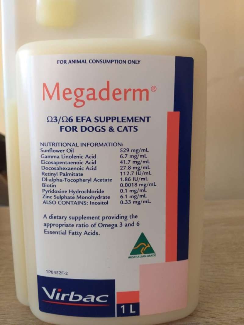 Jual megaderm virbac vitamin kulit dan bulu kucing anjing kemasan ...