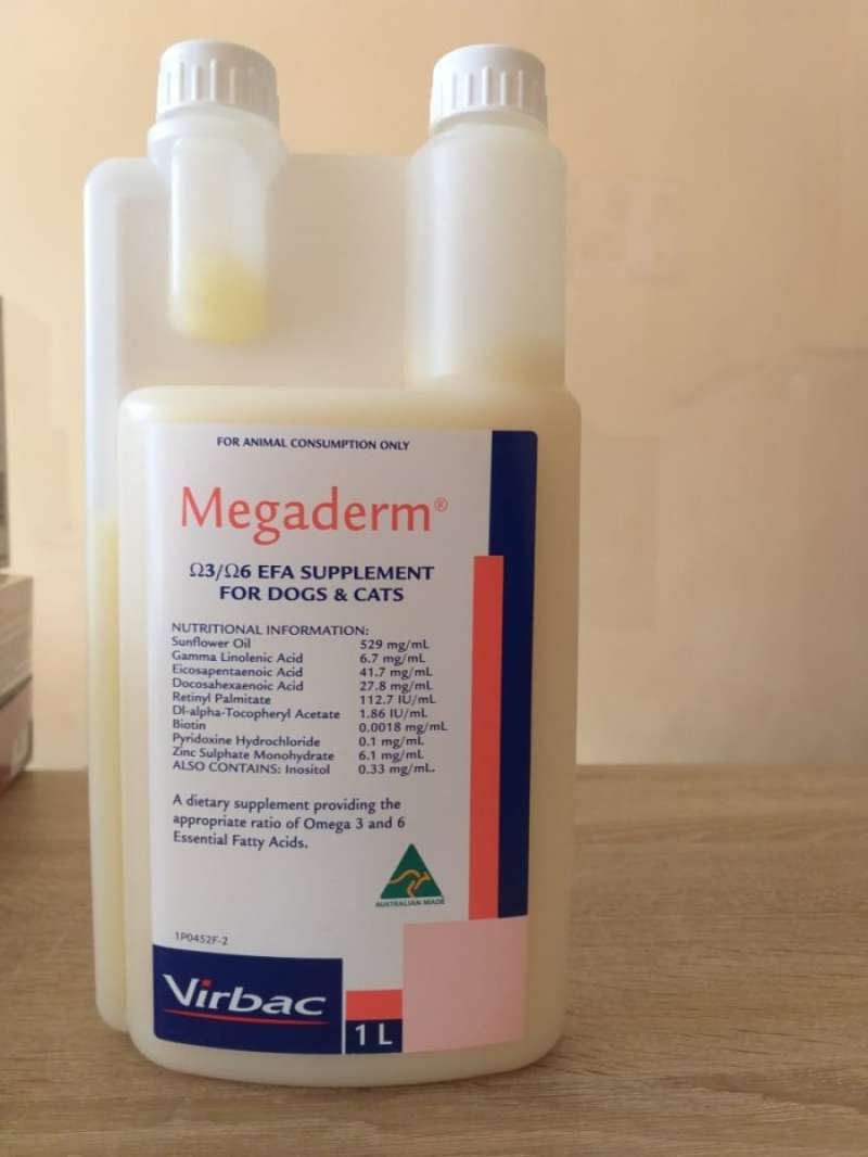 Jual megaderm virbac vitamin kulit dan bulu kucing anjing kemasan ...