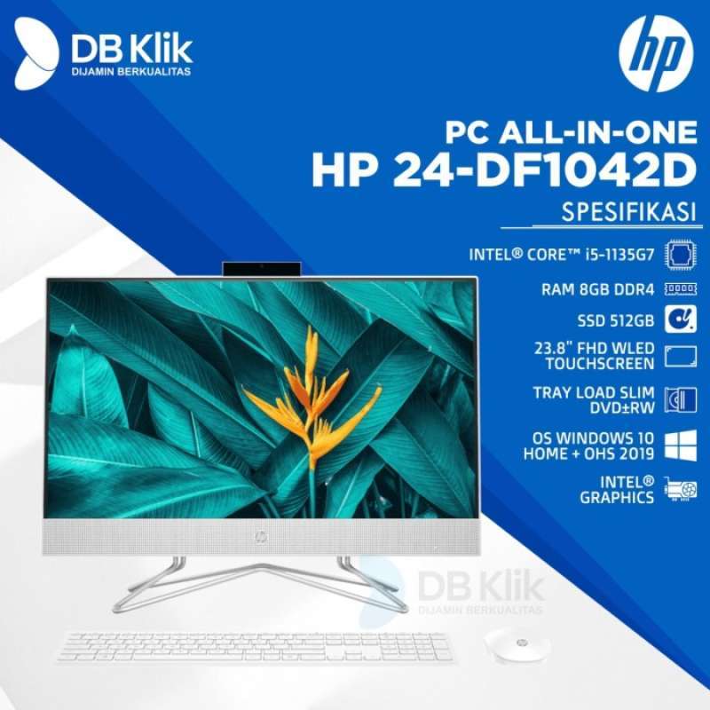 Promo Pc Aio Hp 24-df1042d I5-1135g7 8gb Ssd 512gb Windows10+ohs 23.8 Touch Diskon 23% Di Seller ...