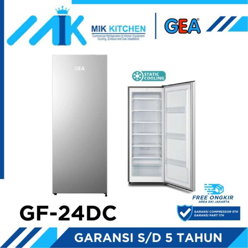 Promo Gea Upright Freezer Gf24Dc / Gf 24Dc / 24Dc Diskon 2% di Seller Tumenggung Store - Kapuk ...