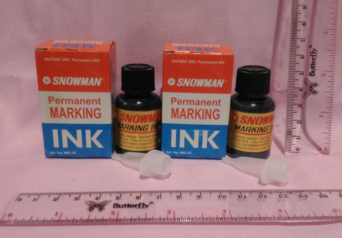 Jual Isi Refil Tinta Spidol Permanent Marker Marking Ink Hitam Biru ...