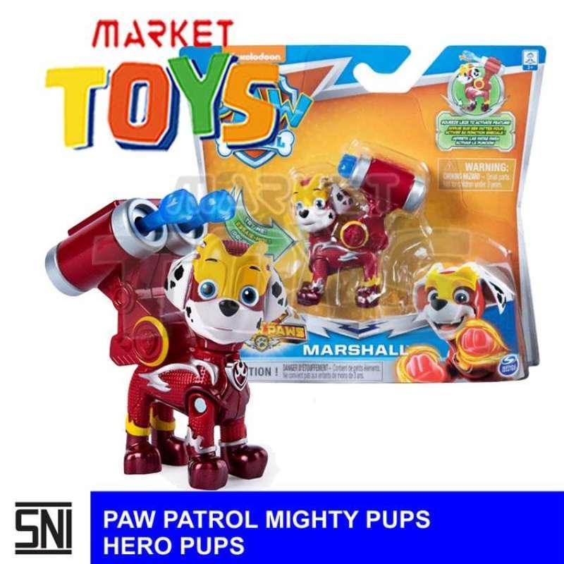 Jual Paw Patrol Mighty Pups Hero Pup Mainan Anak Action Figure Anjing ...