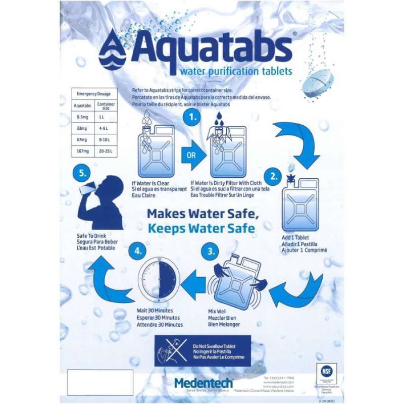 Jual Aquatabs 8.5mg Per 1 Strip - Desinfeksi Air Minum Di Seller Padi ...