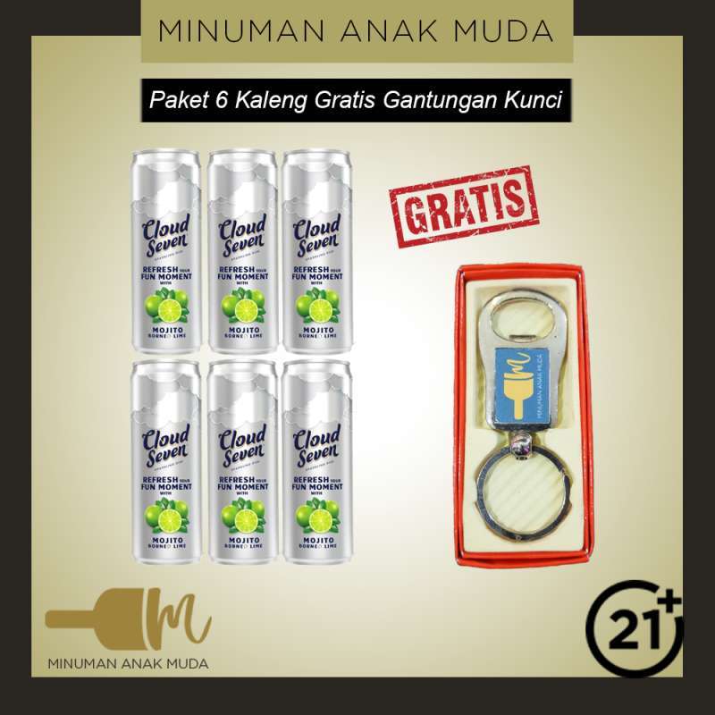 Jual Cloud Seven Sparkling Lime 350ml ( Paket 6 Kaleng ) di Seller ...