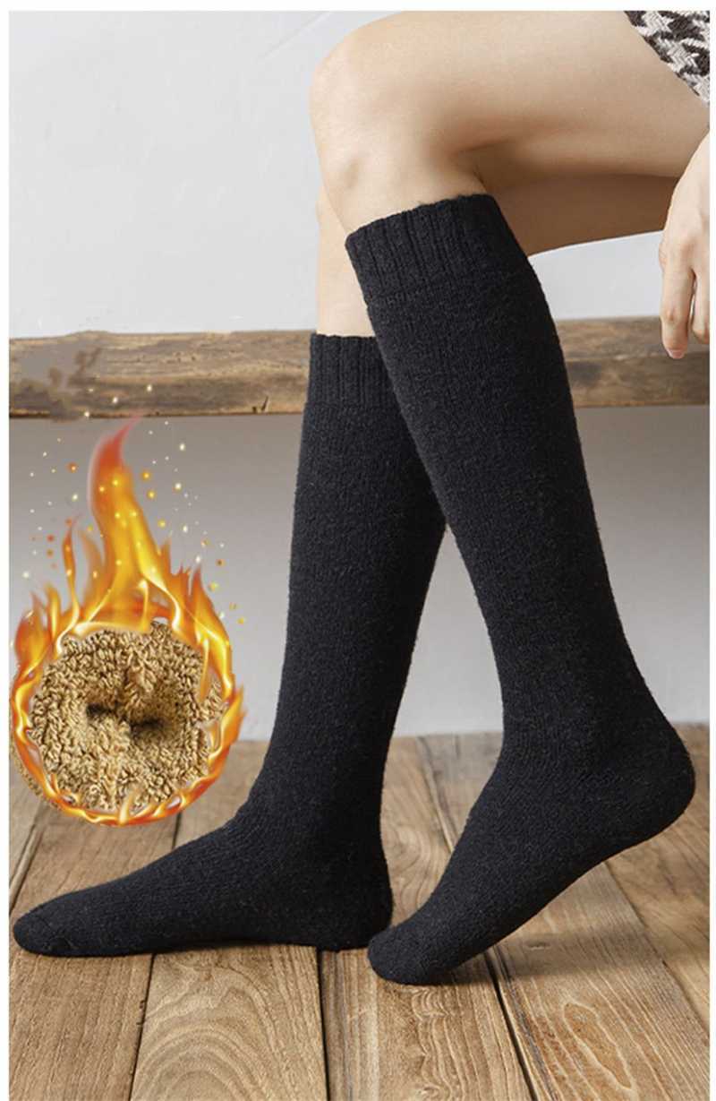 Jual Kaos Kaki Wool Panjang Tebal Hangat Bulu Domba Musim Dingin Cewek ...