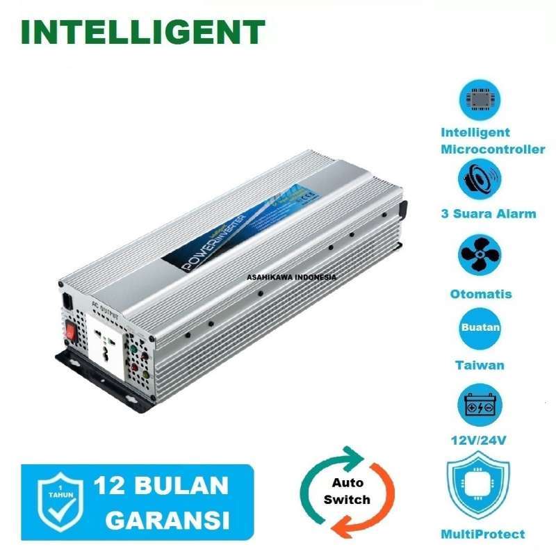 Jual Intelligent DC To AC Power Inverter DC To AC Auto Switch DC12V24V Real Capacity ES 1200W