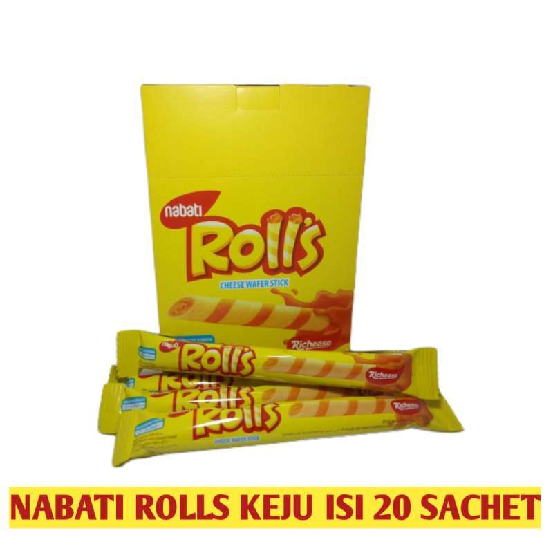 Promo NABATI ROLLS CHEESE / KEJU WAFER STICK ISI 20 pcs ( HARGA PER BOX ...