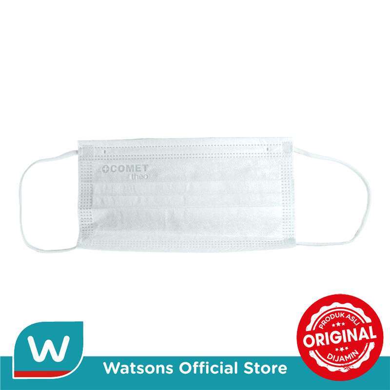 Jual Comet Theo 3ply Earloop Mask White Sachet 5's Di Seller Watsons ...