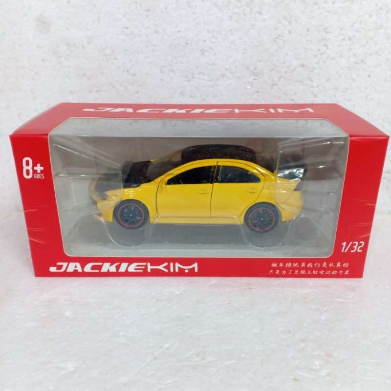 Promo diecast 1:32 jackiekim mitsubhisi lancer evo x warna kuning atap ...