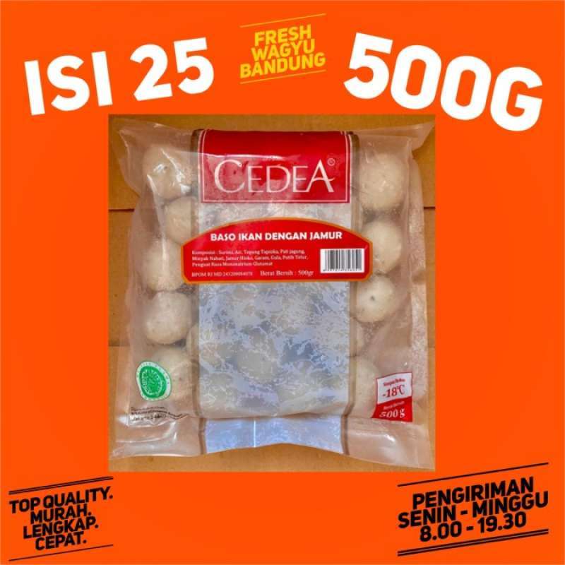 Jual CEDEA BASO IKAN JAMUR Mushroom Fish Ball Suki Shabu Steamboat 500g ...