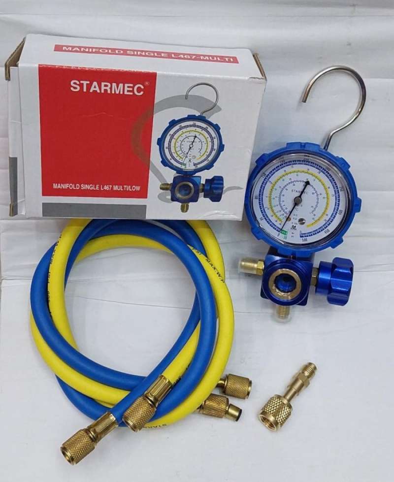 Promo New Testing Manifold Ac Freon R32 R410 R22Selang Adaptor Kran ...