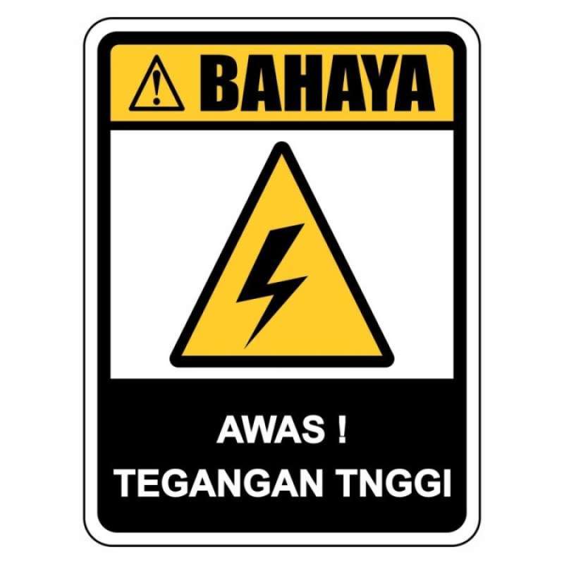 Promo Rambu K3 Bahaya Listrik Tegangan Tinggi 20cm X 30 Cm Plat Akrilik ...