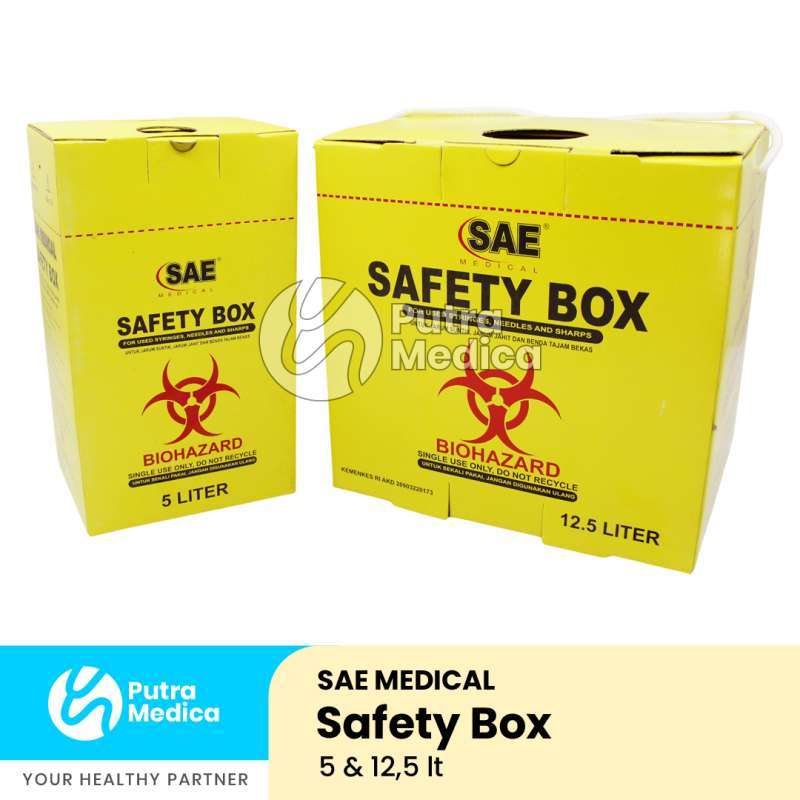 Jual Safety Box 5 Liter / Kotak Limbah Medis Khusus Benda Tajam Di Seller Putra Medica - Boboh ...