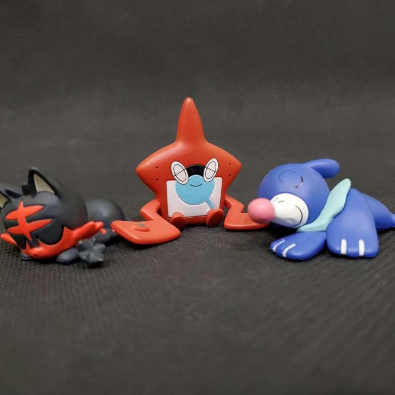 Promo Pokemon Takara Tomy Arts Oyasumi Sun Moon Litten Popplio Rotom Figure Diskon 23% di Seller ...