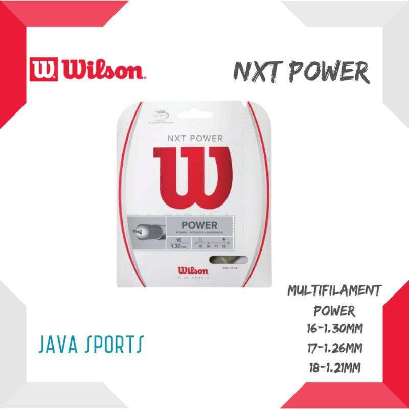Jual Senar Raket Tenis Wilson Nxt Power | Multifilament | Power And ...
