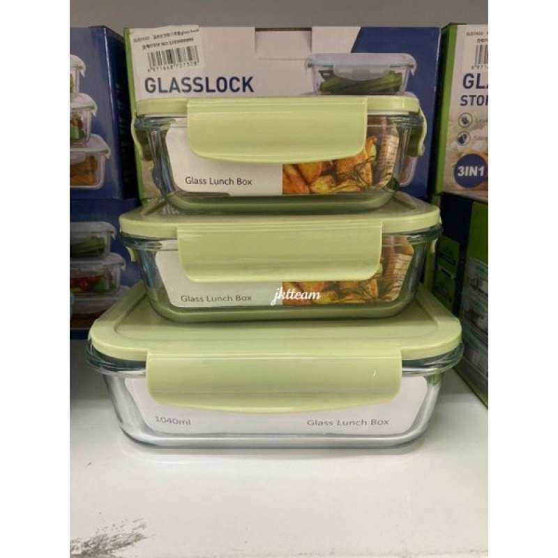 Promo Glasslock Storage Set Original/Wadah Kaca Microwave Safe/Anti ...