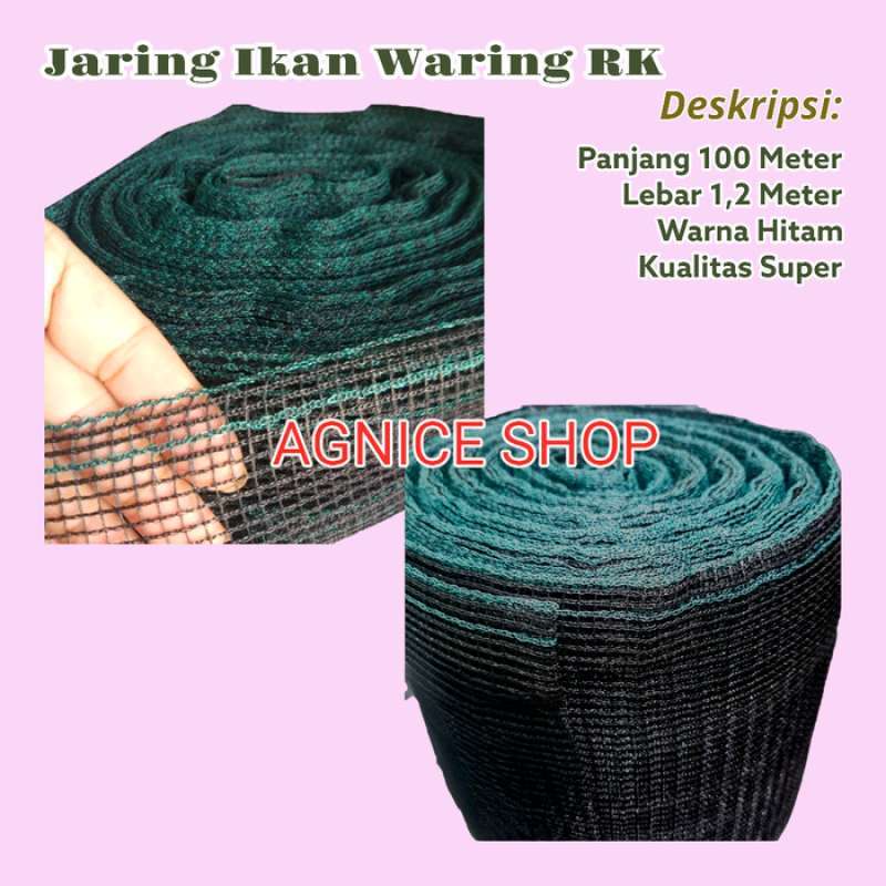 Promo Jaring Ikan Waring Hitam Rk Anti Geser 1 Roll. Pagar Kebun Dan ...