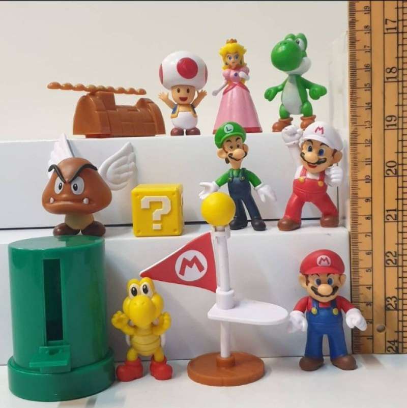 Promo FIGURE MAINAN MARIO BROS LUIGI YOSHI DONKEY KONG PRINCES BOWSER ...