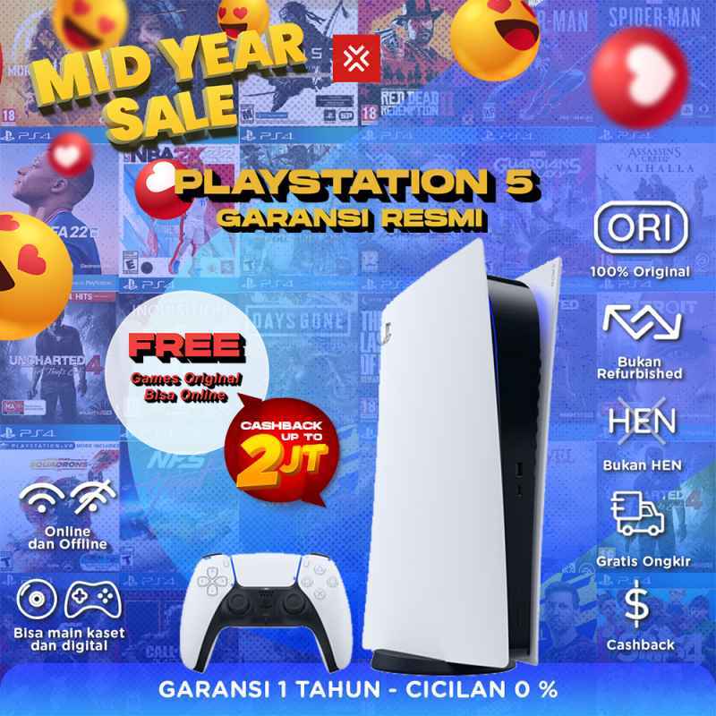 Jual Sony Ps5 Playstation 5 Disc Digital Bonus Bundle Ratusan Games Di Seller Kyuuden Official ...