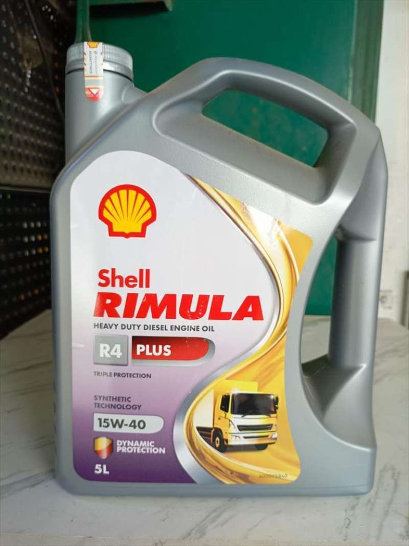 Jual Oli Mesin Diesel Shell Rimula R4 Plus Synthetic 15W-40 5 Liter ...