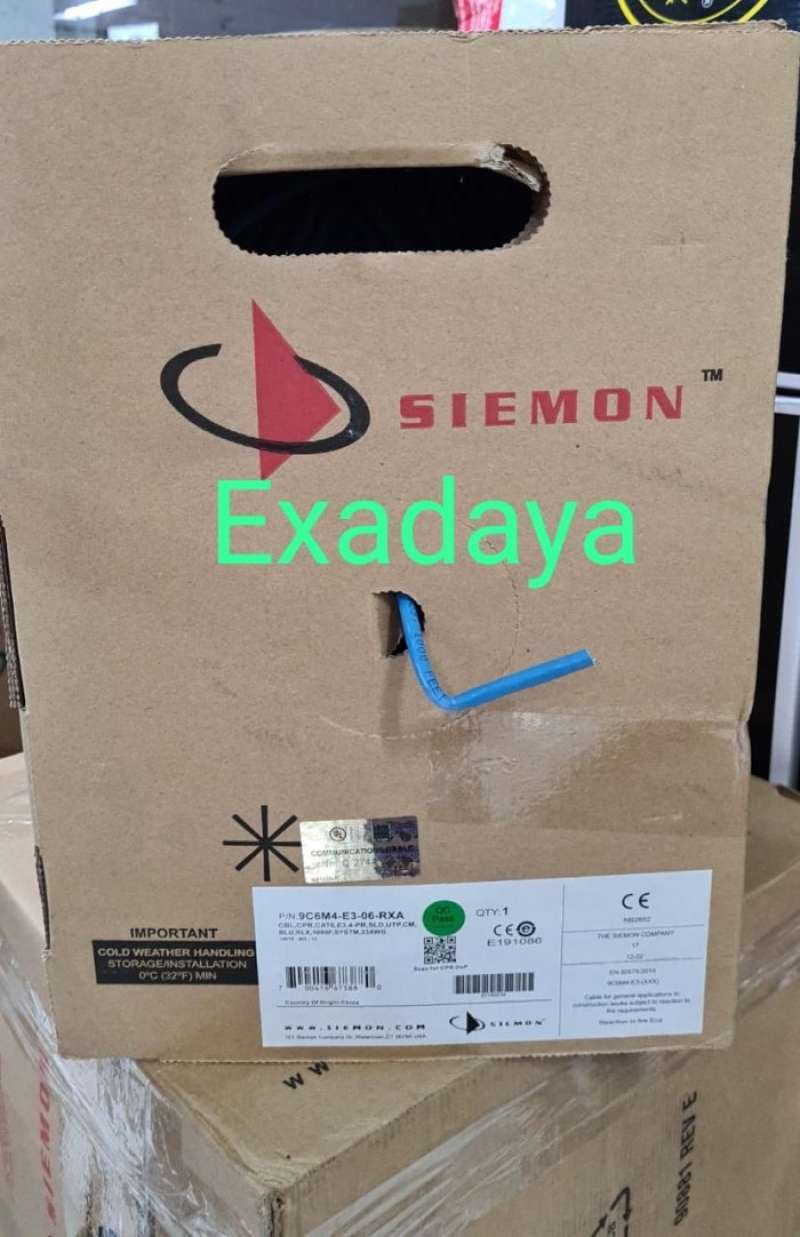 Promo Siemon Kabel Cat6 / Cat 6 Cable Lan Utp 24Awg Grey ( 9C6M4-E2 ...