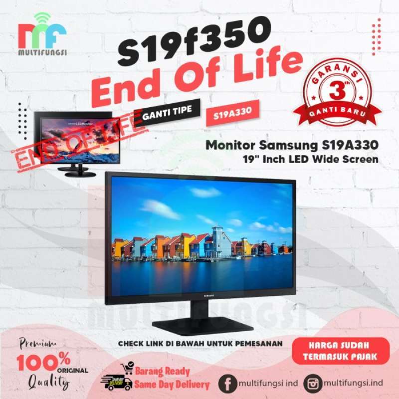 Promo Monitor Samsung S19F350 19 Inch FHD LCD LED Monitor VGA Garansi ...