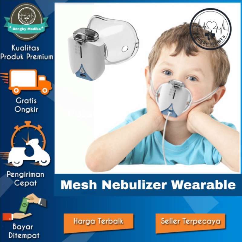 Promo Mesh Nebulizer NB08 Wearable Mesh Nebulizer Uap Asma Inhaler ...