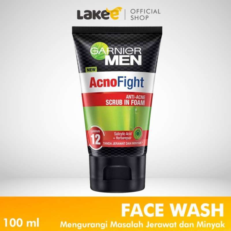 Jual Garnier Men Acno Fight Anti Acne 12 in 1 Scrub in Foam Face Wash 100ml di Seller Wellmart ...