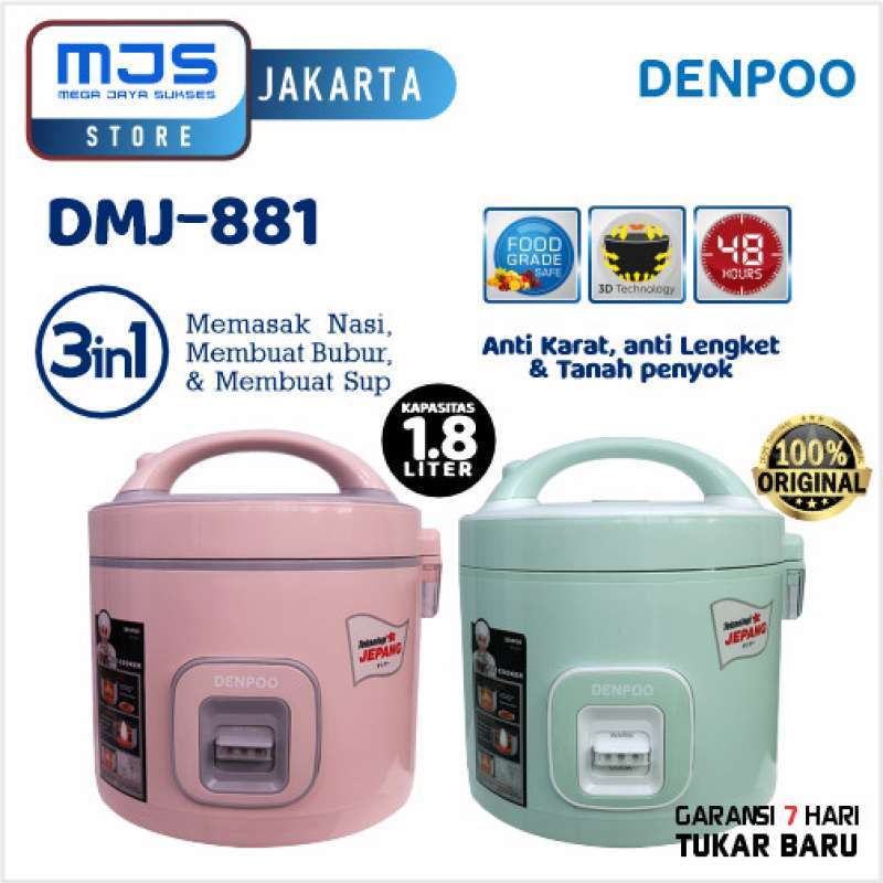 Promo Denpoo Rice Cooker Dmj 88 Stainless Steel 1.8L 3In1 Terbaik Diskon 16% di Seller Tubruks ...