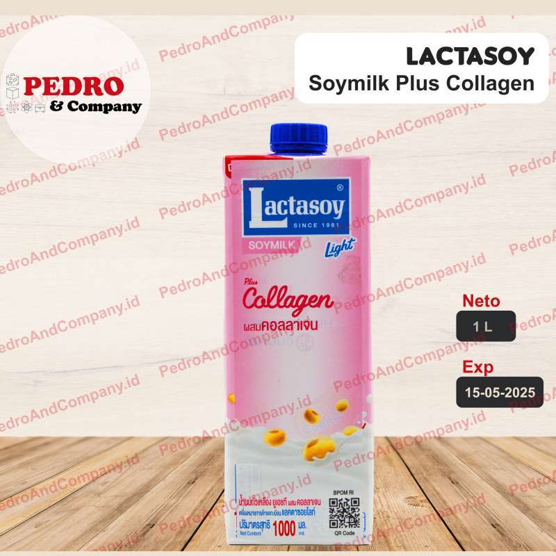 Jual Lactasoy Soymilk Plus Collagen Light 1000 Ml - 1 Liter Susu Soya ...